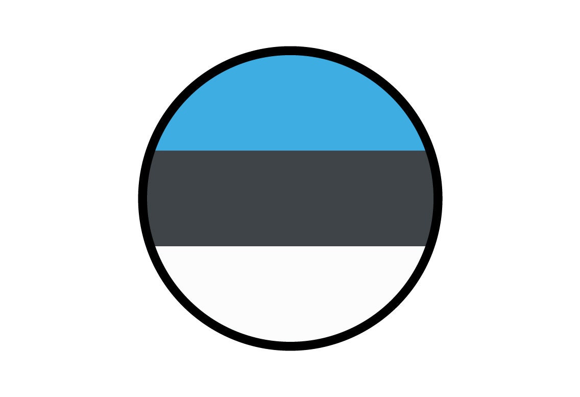 Estonia Flag Circle Sticker Decal - Etsy