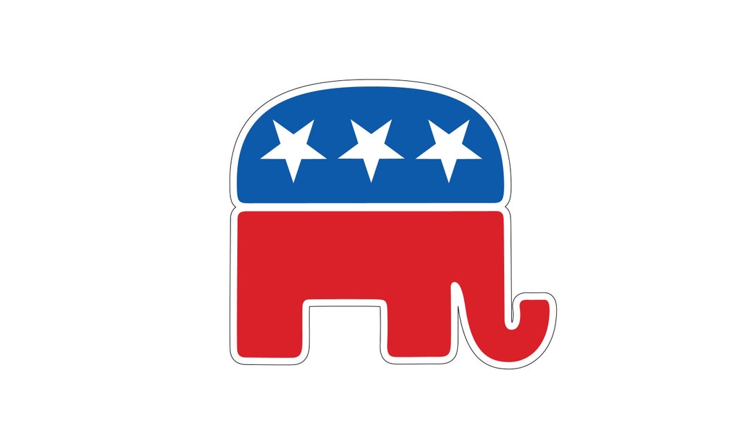Republican Elephant Decal Sticker Republican GOP Party 2024 ...