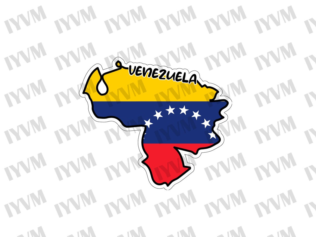 Venezuela Map Flag Sticker Decal / Bolivarian Republic of Venezuela ...