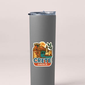 Crete Greece Sticker Decal Vinyl Die-cut City Skyline Landmark Design ...