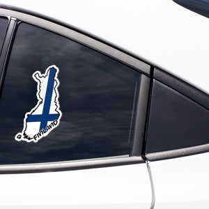 Finland Map Flag Sticker Decal - Etsy