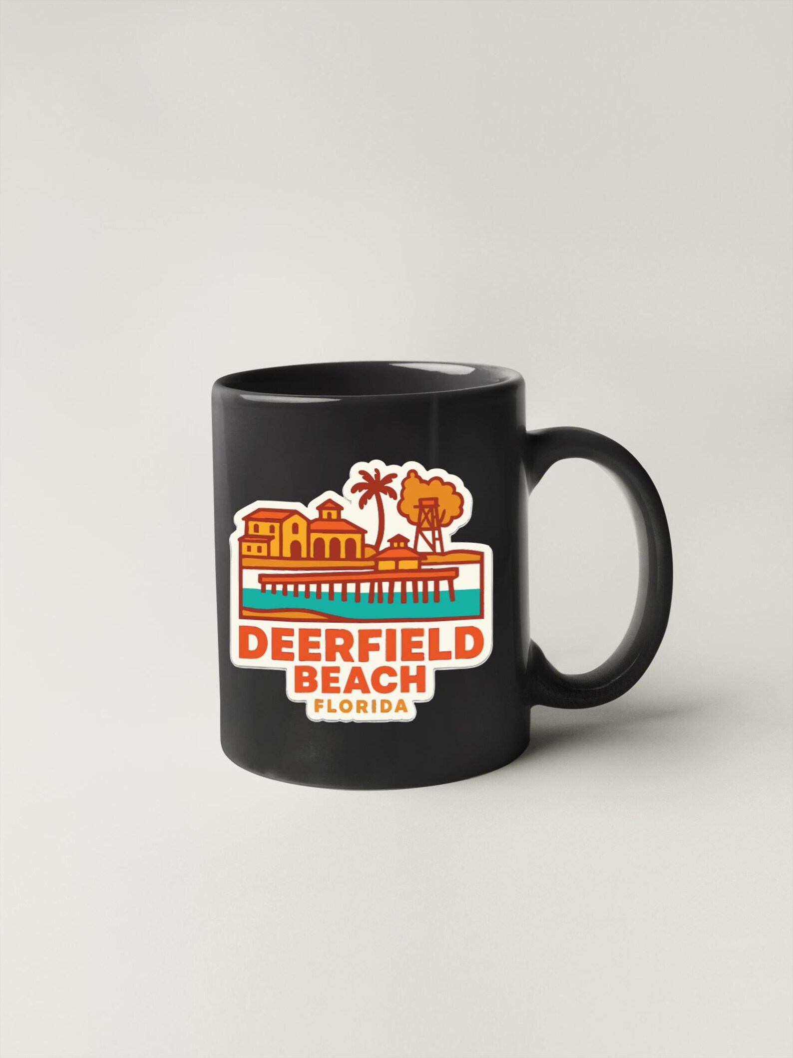 Deerfield Beach Florida Sticker Decal Vinyl Die-cut City Skyline ...
