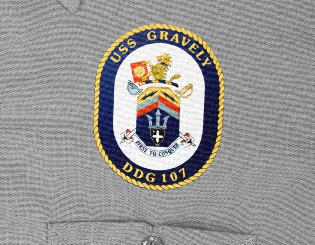 USS Gravely DDG-107 Badge Iron on Heat Transfer Vinyl HTV - Etsy
