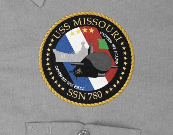 USS Missouri SSN-780 Badge Iron on Heat Transfer Vinyl HTV - Etsy