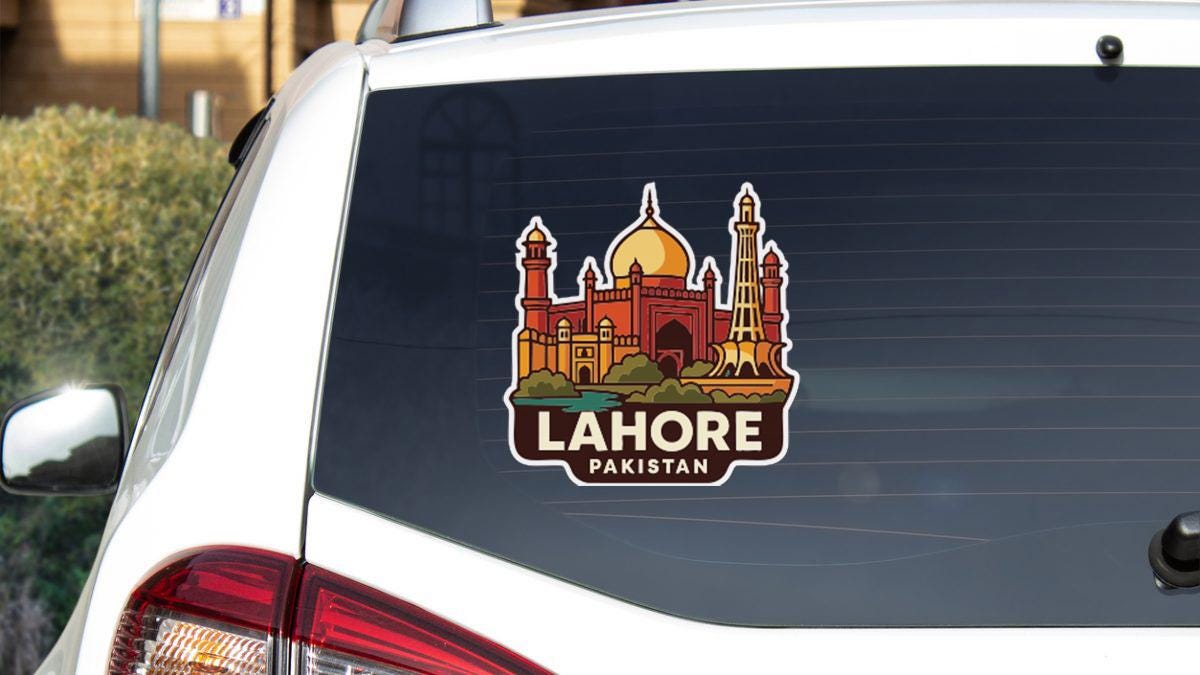 Lahore Pakistan Sticker Decal Vinyl Die-cut City Skyline Landmark ...
