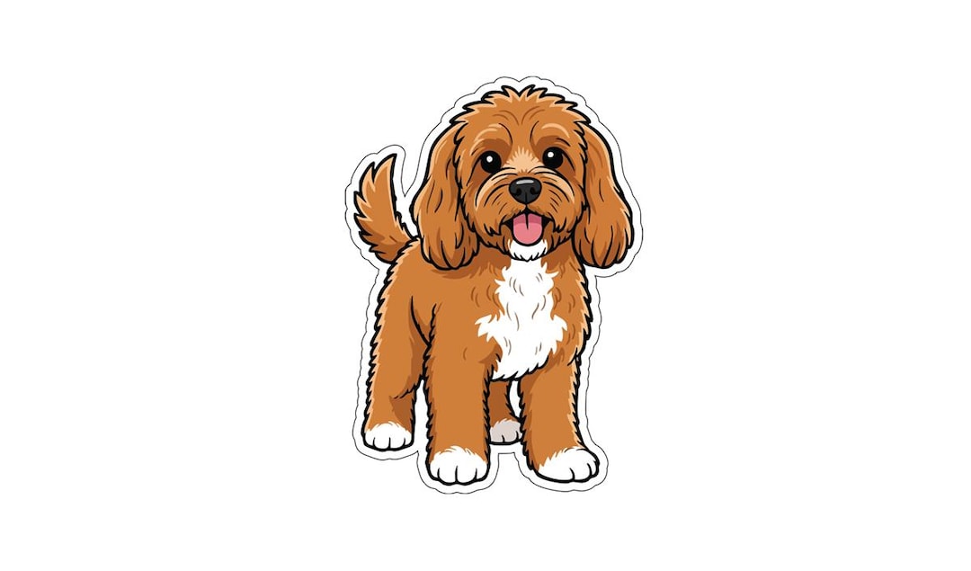 Cavapoo Cavoodle Sticker Decal Vinyl Die-cut Dog Companion Design - Etsy