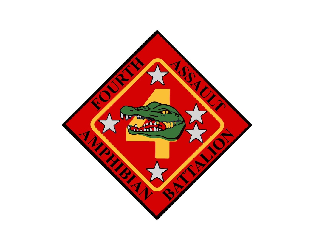 US Marine Corps Badge Sticker Decal 4th Assault Amphibian Battalion 4th ...
