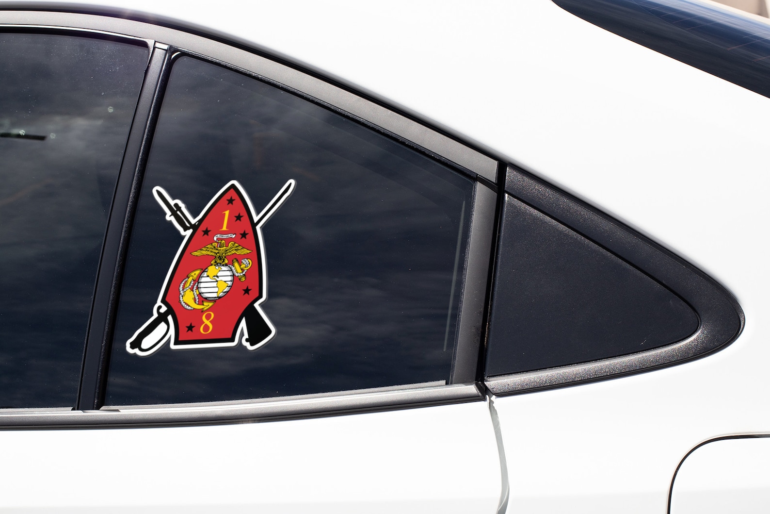 Stickers Decal for US Marine Corps Badge 1st Battalion 8th Marines the ...