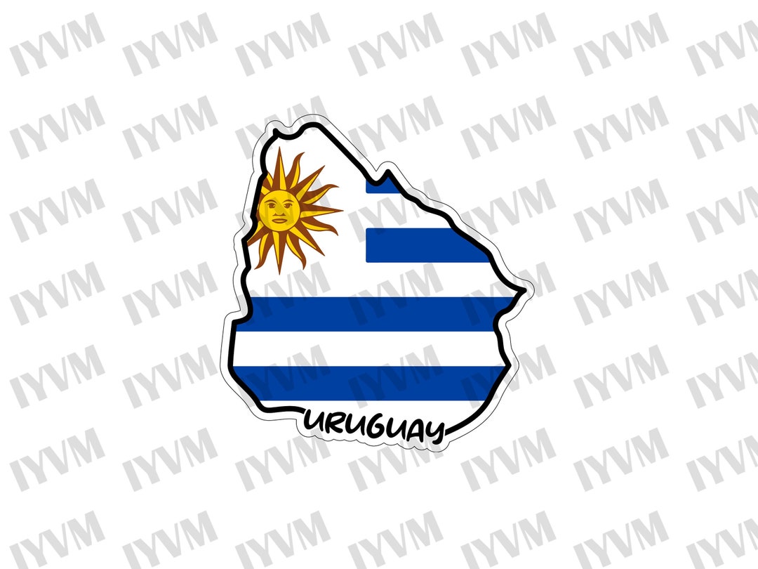 Uruguay Map Flag Sticker Decal / Oriental Republic of the Uruguay ...