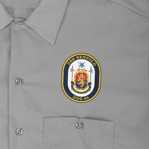 USS Benfold DDG-65 Badge Iron on Heat Transfer Vinyl HTV Arleigh Burke ...
