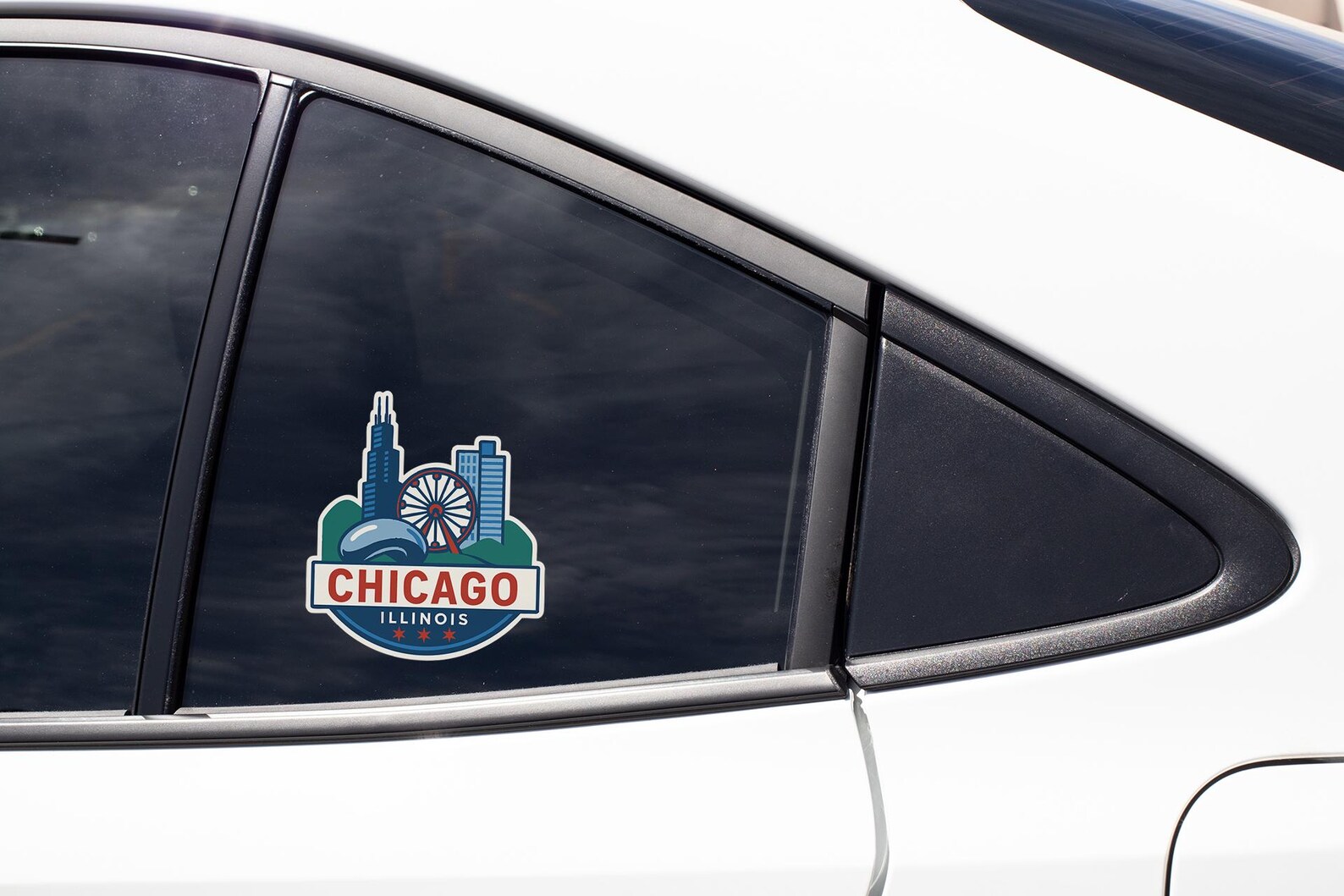 Chicago Sticker Decal Vinyl Die-cut City Skyline Landmark Design - Etsy