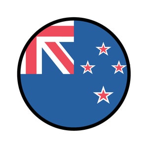 New Zealand Flag Circle Sticker Decal - Etsy