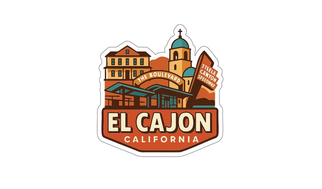 El Cajon California Sticker Decal Vinyl Die-cut City Skyline Landmark ...