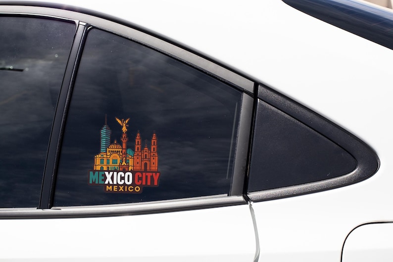 Mexico City Sticker Decal Vinyl Die-cut City Skyline Landmark Design - Etsy