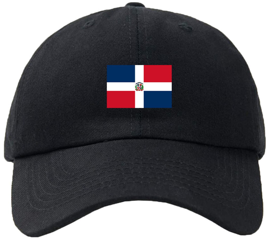 Dominican Republic Flag Baseball Cap Hat Hook & Loop Closure ...