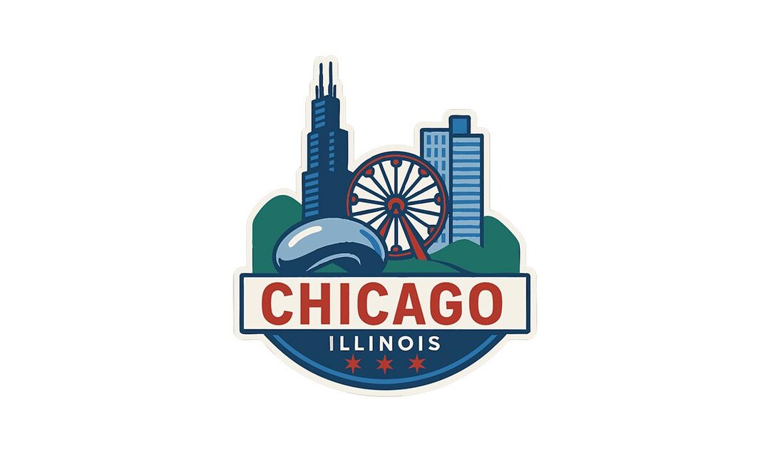 Chicago Sticker Decal Vinyl Die-cut City Skyline Landmark Design - Etsy