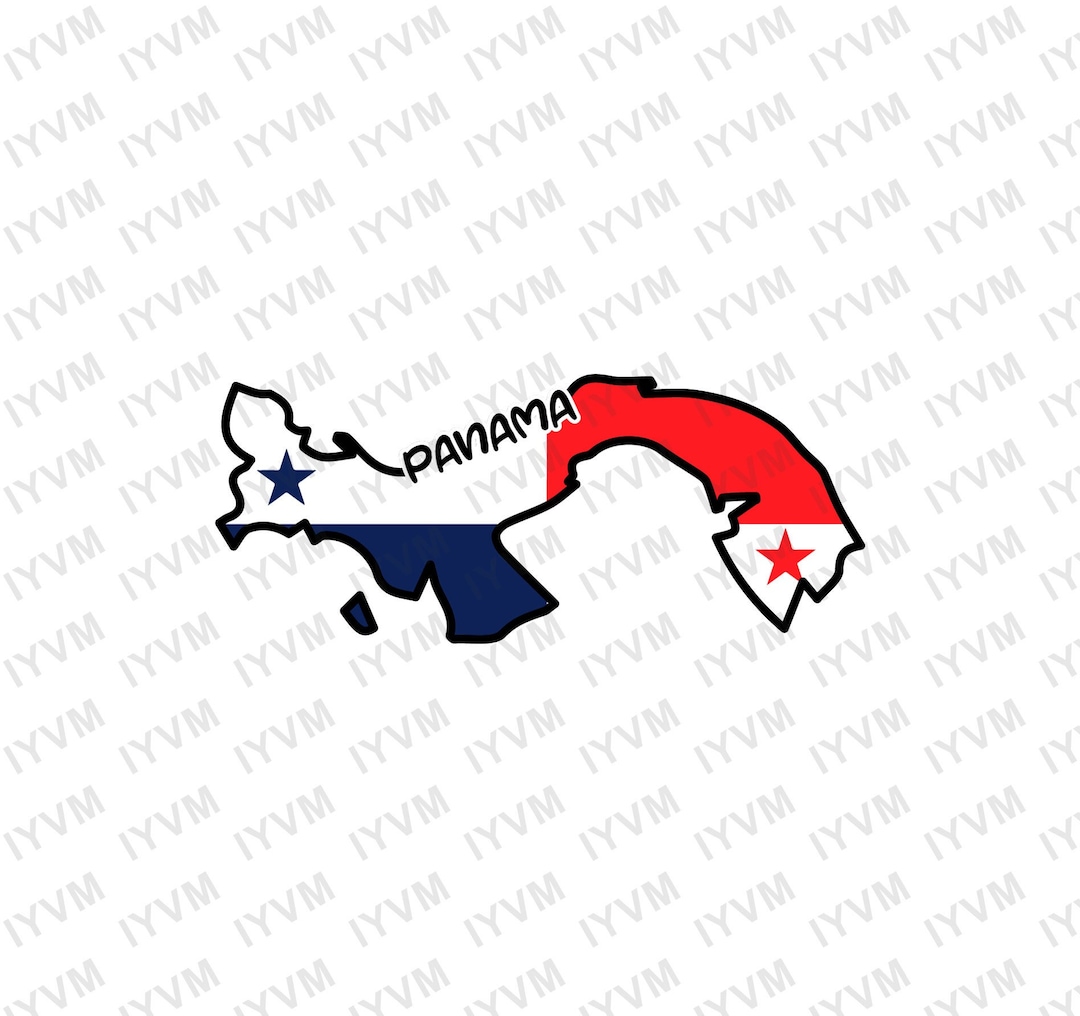 Panama Map Iron on Heat Transfer Vinyl HTV / Republic of Panama / Pro ...
