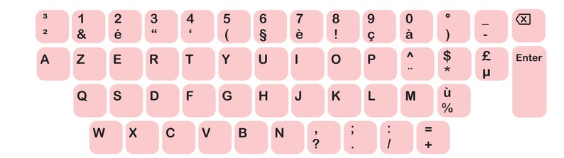 AZERTY Keyboard Sticker Vinyl Decal Sticker - Etsy