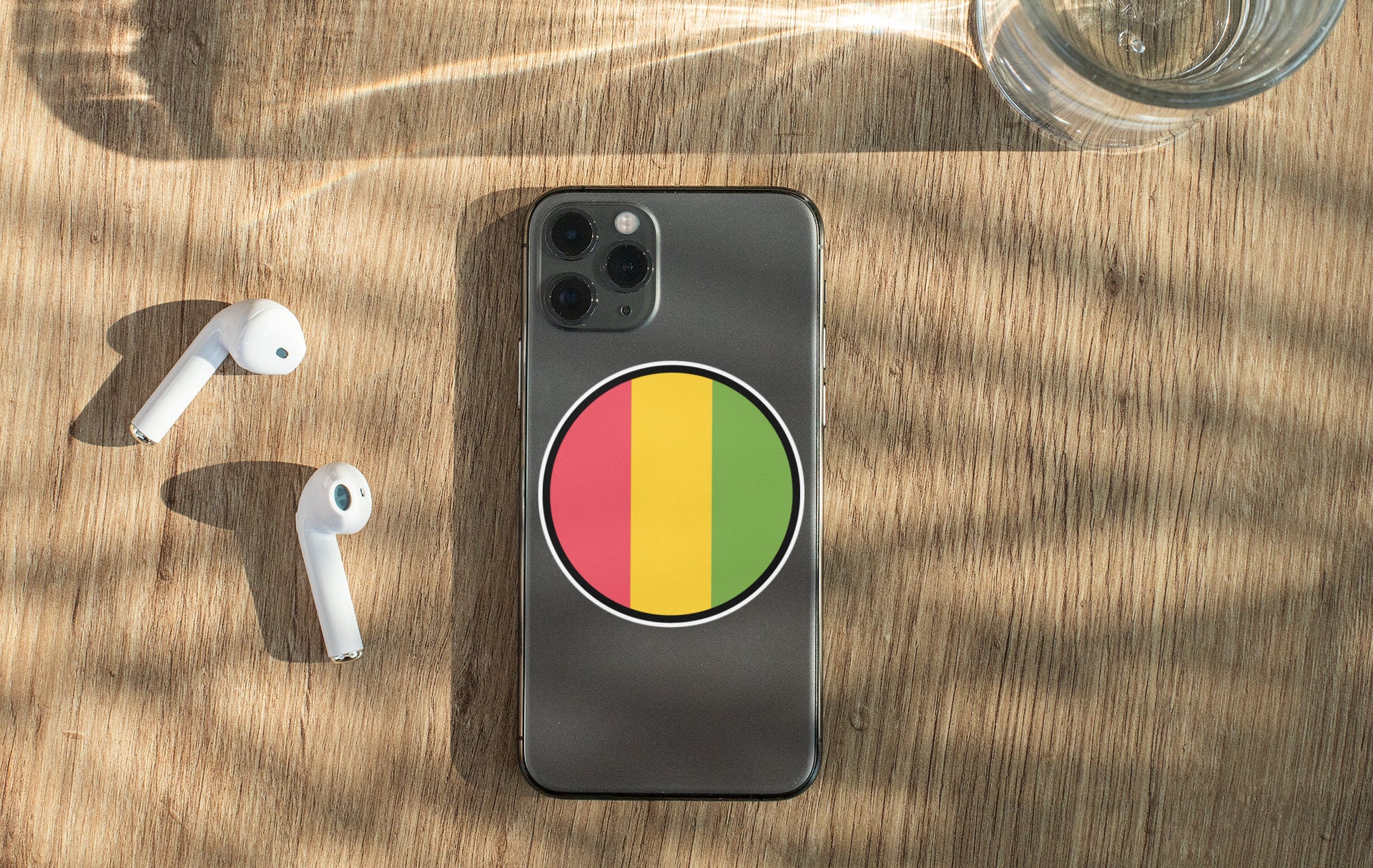 Guinea Flag Circle Sticker Decal - Etsy