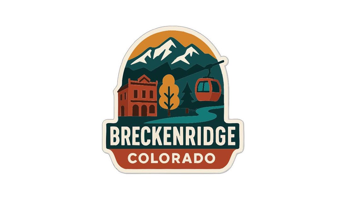 Breckenridge Sticker Decal Vinyl Die-cut City Skyline Landmark Design ...