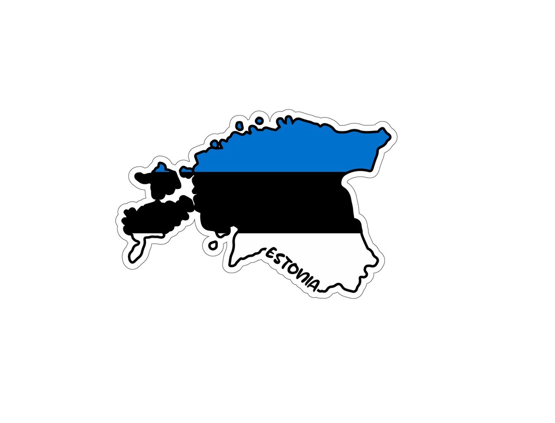 Estonia Map Flag Sticker Decal - Etsy