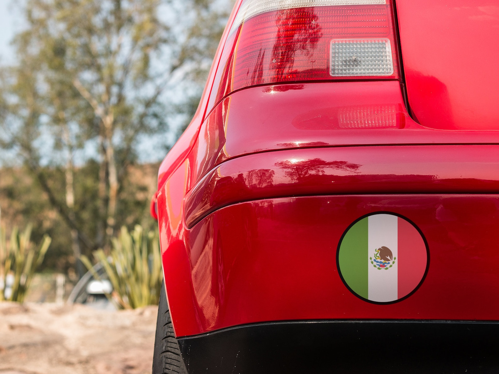 Mexico Flag Circle Sticker Decal - Etsy
