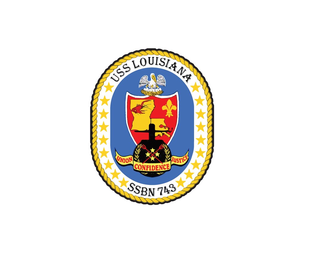 USS Louisiana SSBN-743 Badge Sticker Decal Ohio Class Ballistic Missile ...