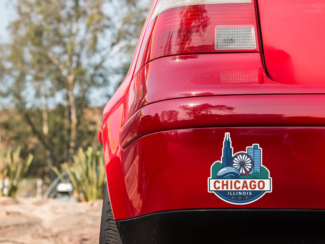 Chicago Sticker Decal Vinyl Die-cut City Skyline Landmark Design - Etsy