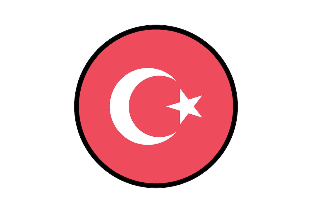 Turkey Flag Circle Sticker Decal - Etsy