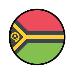 Vanuatu Flag Circle Sticker Decal - Etsy