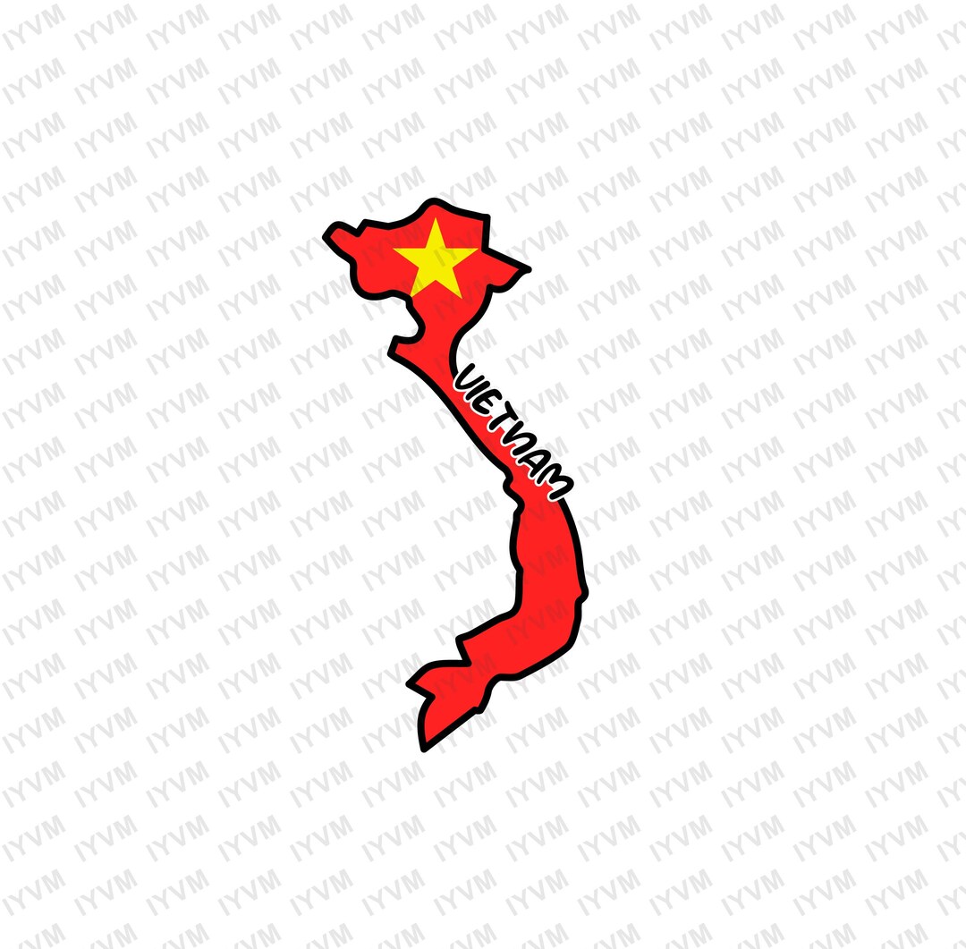 Vietnam Map Iron on Heat Transfer Vinyl HTV / Socialist Republic of ...