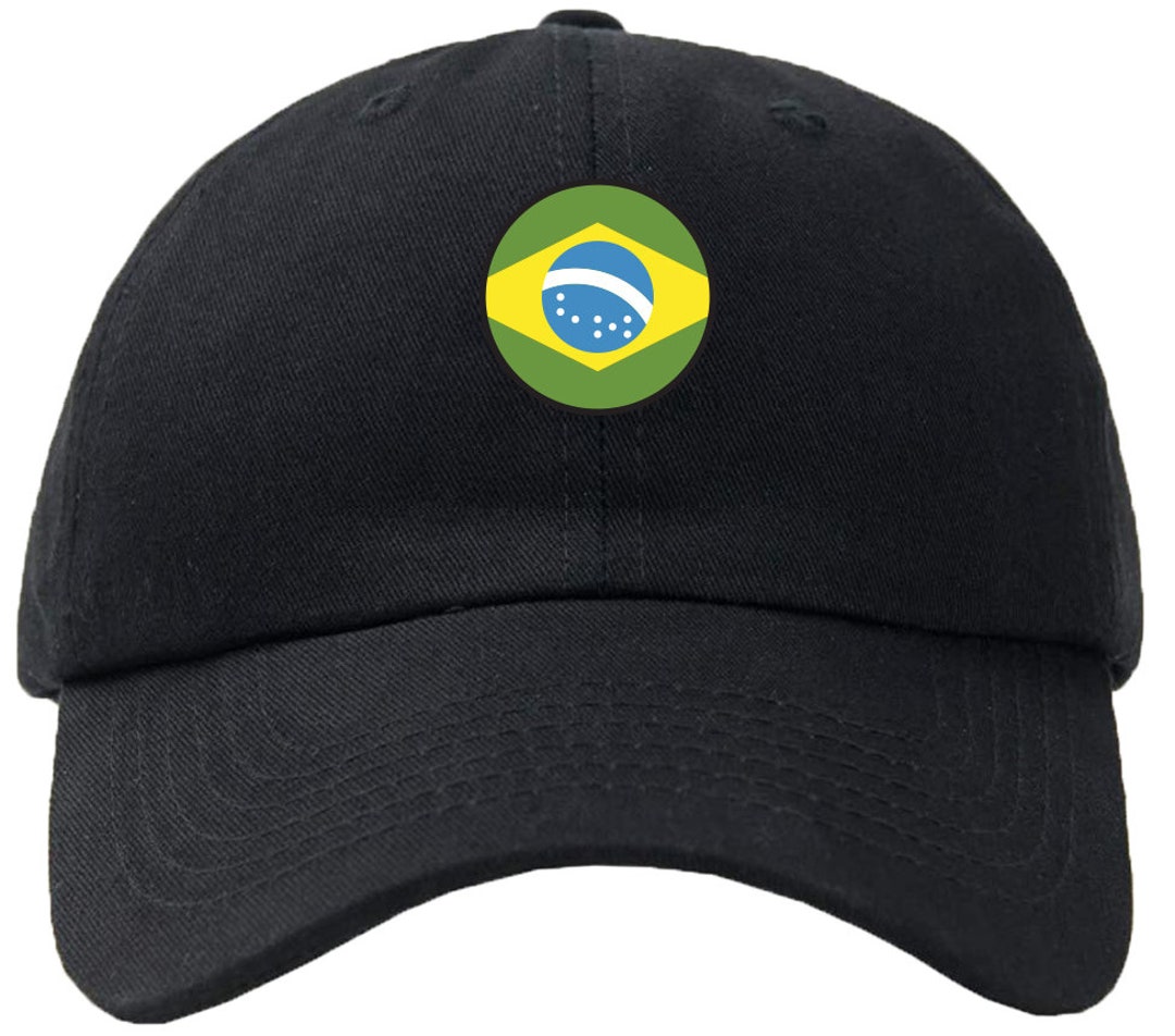 Brazil Flag Circle Baseball Cap Hat Hook & Loop Closure - Etsy