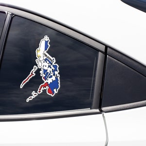 Philippines Map Flag Sticker Decal - Etsy
