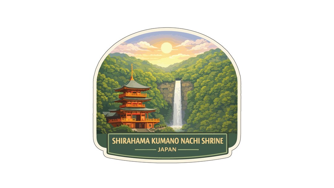 Shirahama Kumano Nachi Shrine Japan Sticker Decal Vinyl Die-cut World ...