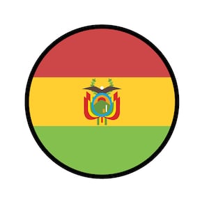 Bolivia Flag Circle Sticker Decal - Etsy
