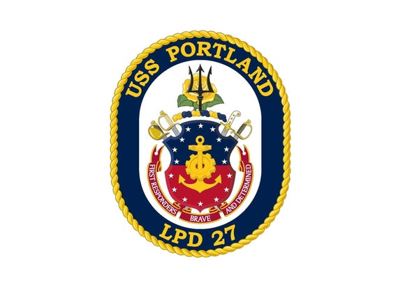 USS Portland LPD-27 Badge Sticker Decal San Antonio Class - Etsy