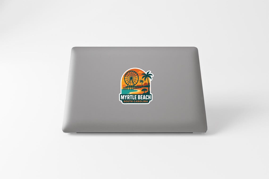 Myrtle Beach Sticker Decal Vinyl Die-cut City Skyline Landmark Design ...