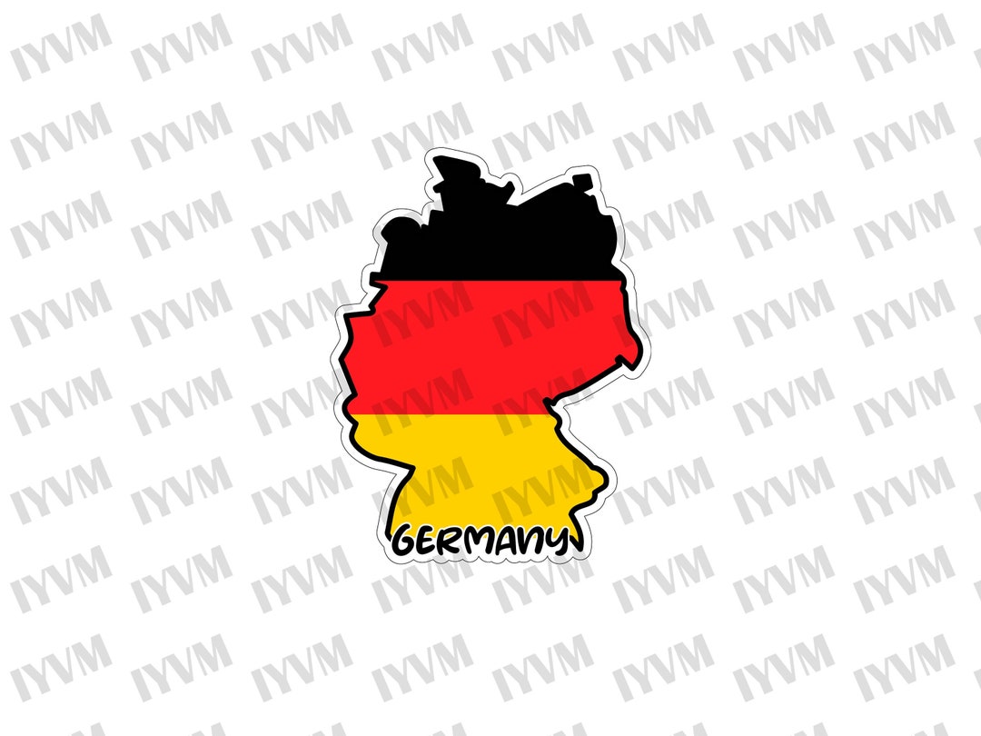 Germany Map Flag Sticker Decal / Federal Republic of Germany / Berlin ...