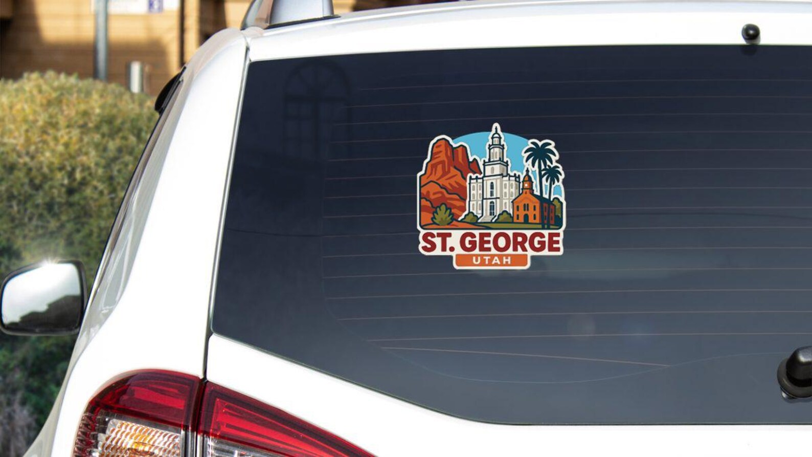 St. George Utah Sticker Decal Vinyl Die-cut City Skyline Landmark ...