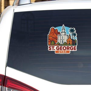 St. George Utah Sticker Decal Vinyl Die-cut City Skyline Landmark ...
