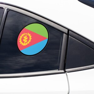 Eritrea Flag Circle Sticker Decal - Etsy