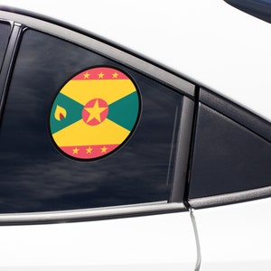 Grenada Flag Circle Sticker Decal - Etsy