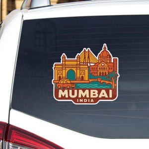 Mumbai India Sticker Decal Vinyl Die-cut City Skyline Landmark Design ...