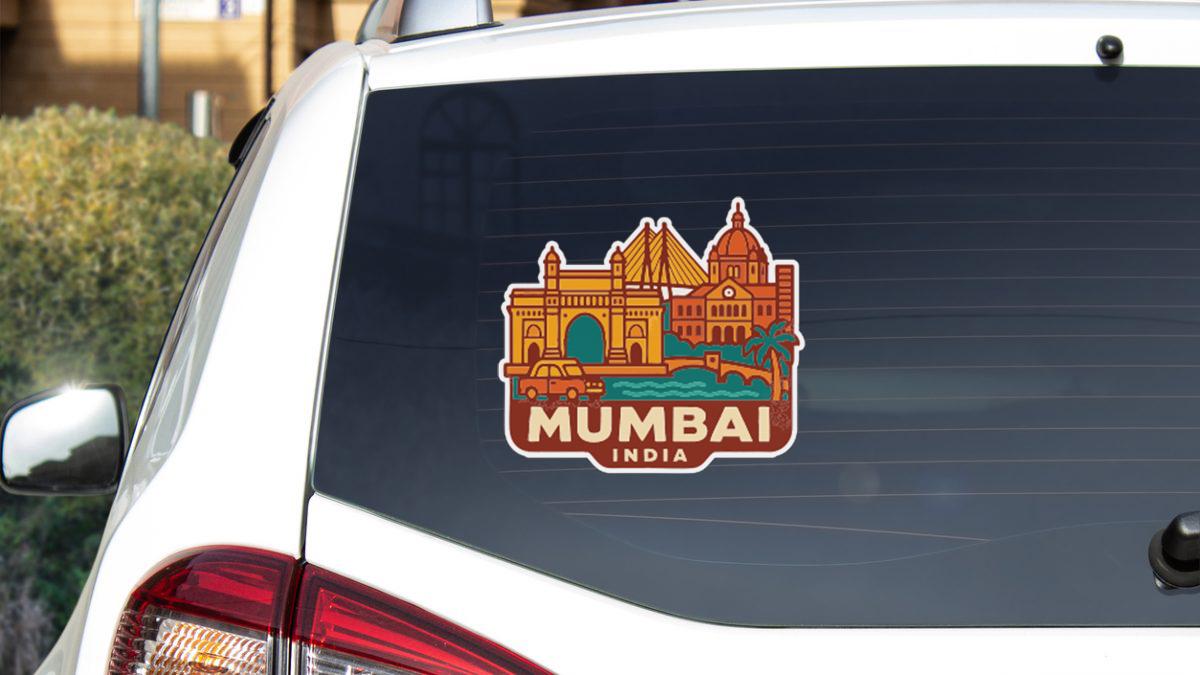 Mumbai India Sticker Decal Vinyl Die-cut City Skyline Landmark Design ...