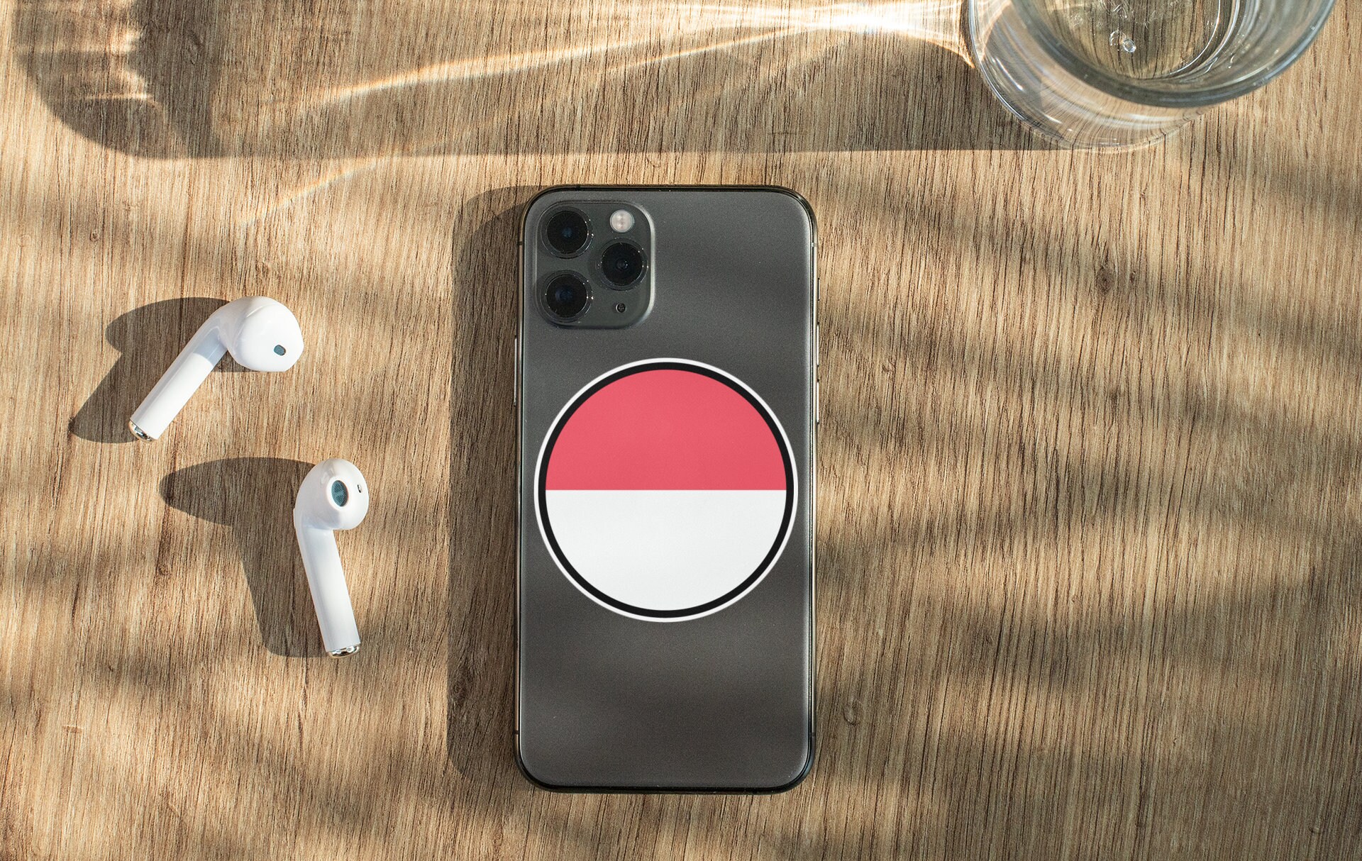 Indonesia Flag Circle Sticker Decal - Etsy