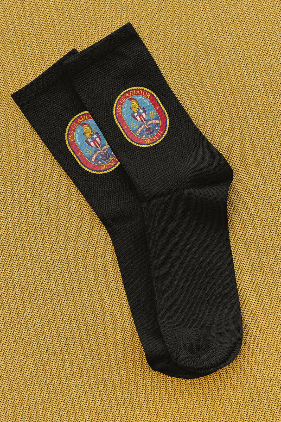 USS Gladiator MCM-11 Black Dress Socks Avenger Class Mine ...