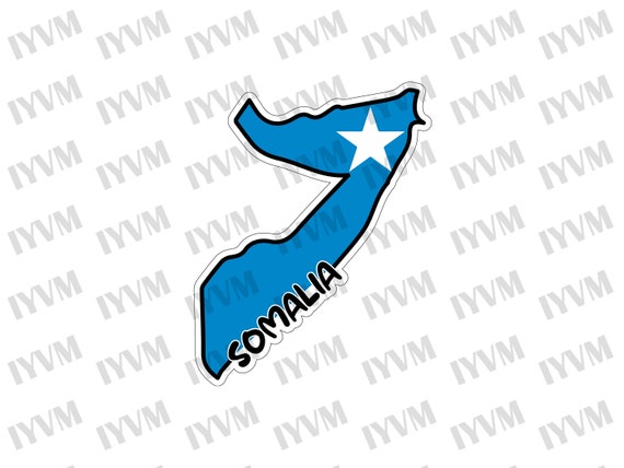 Somalia Map Flag Sticker Decal / Federal Republic of Somalia / - Etsy