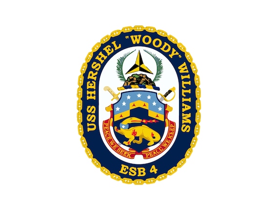 USS Hershel woody Williams ESB-4 Badge Sticker - Etsy