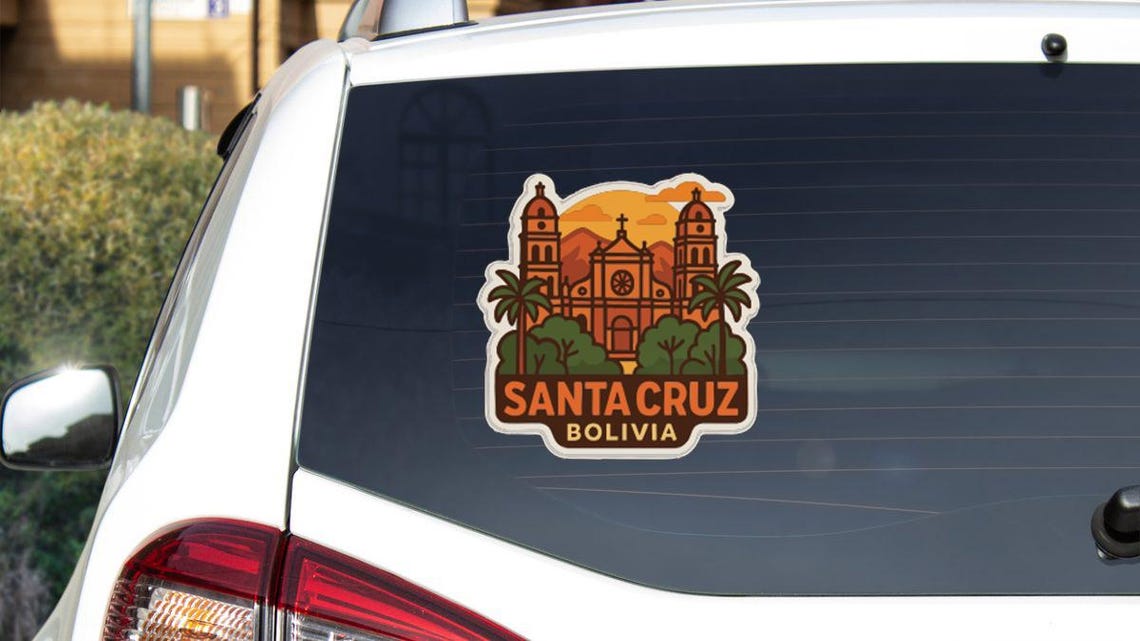 Santa Cruz Bolivia Sticker Decal Vinyl Die-cut City Skyline Landmark ...
