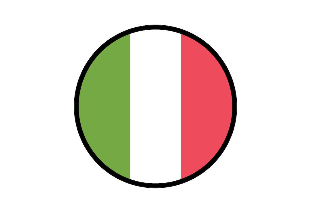 Italy Flag Circle Sticker Decal - Etsy